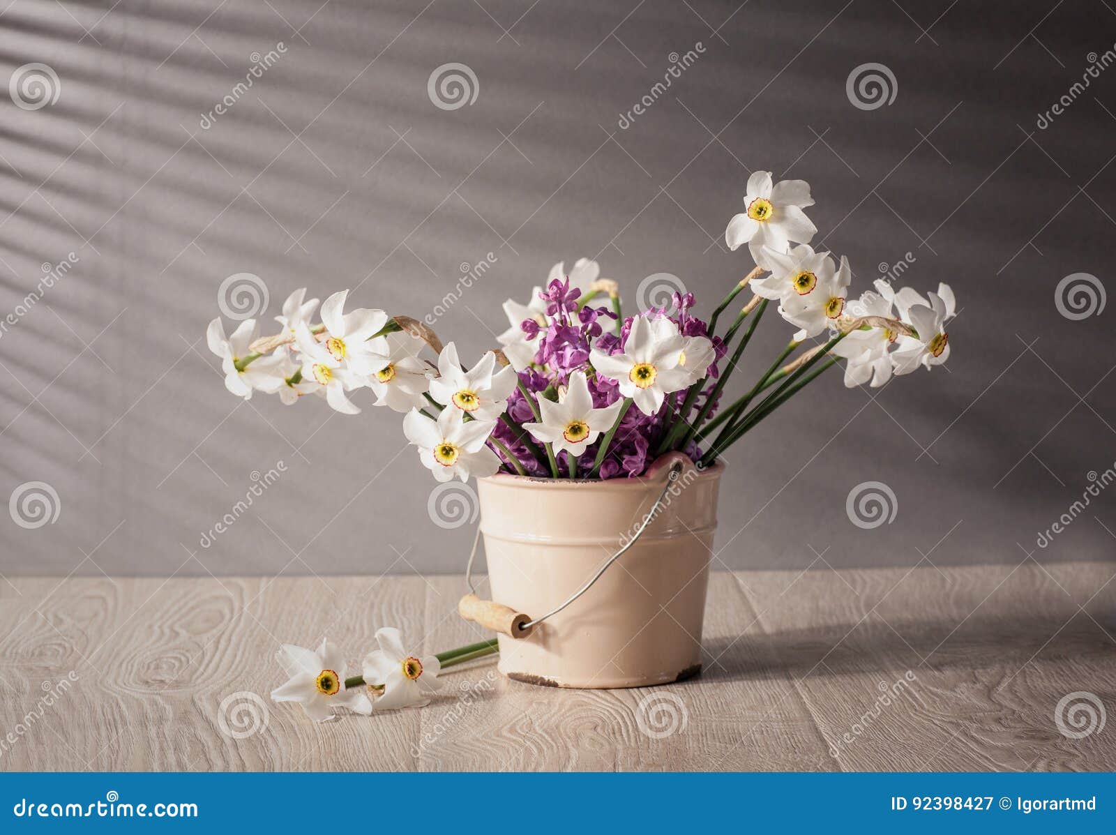 Still life with daffodils stock image. Image of bouquet - 92398427