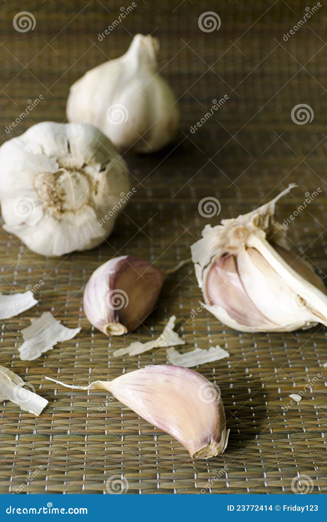 Still life with garlic stock photo. Image of garlic, spice - 23772414