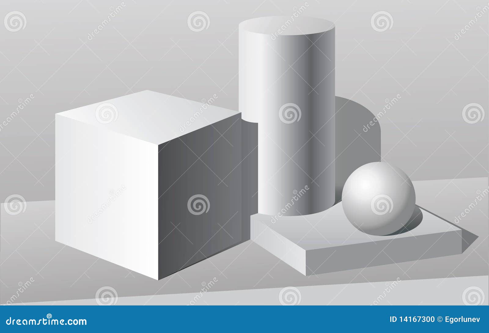 Still Life with Geometric Bodies Stock Vector - Illustration of ...