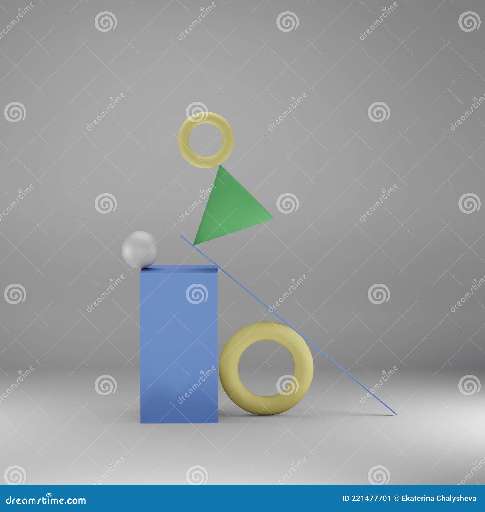 3d Render, Balancing Balls Placed On Weighing Scales, Abstract ...