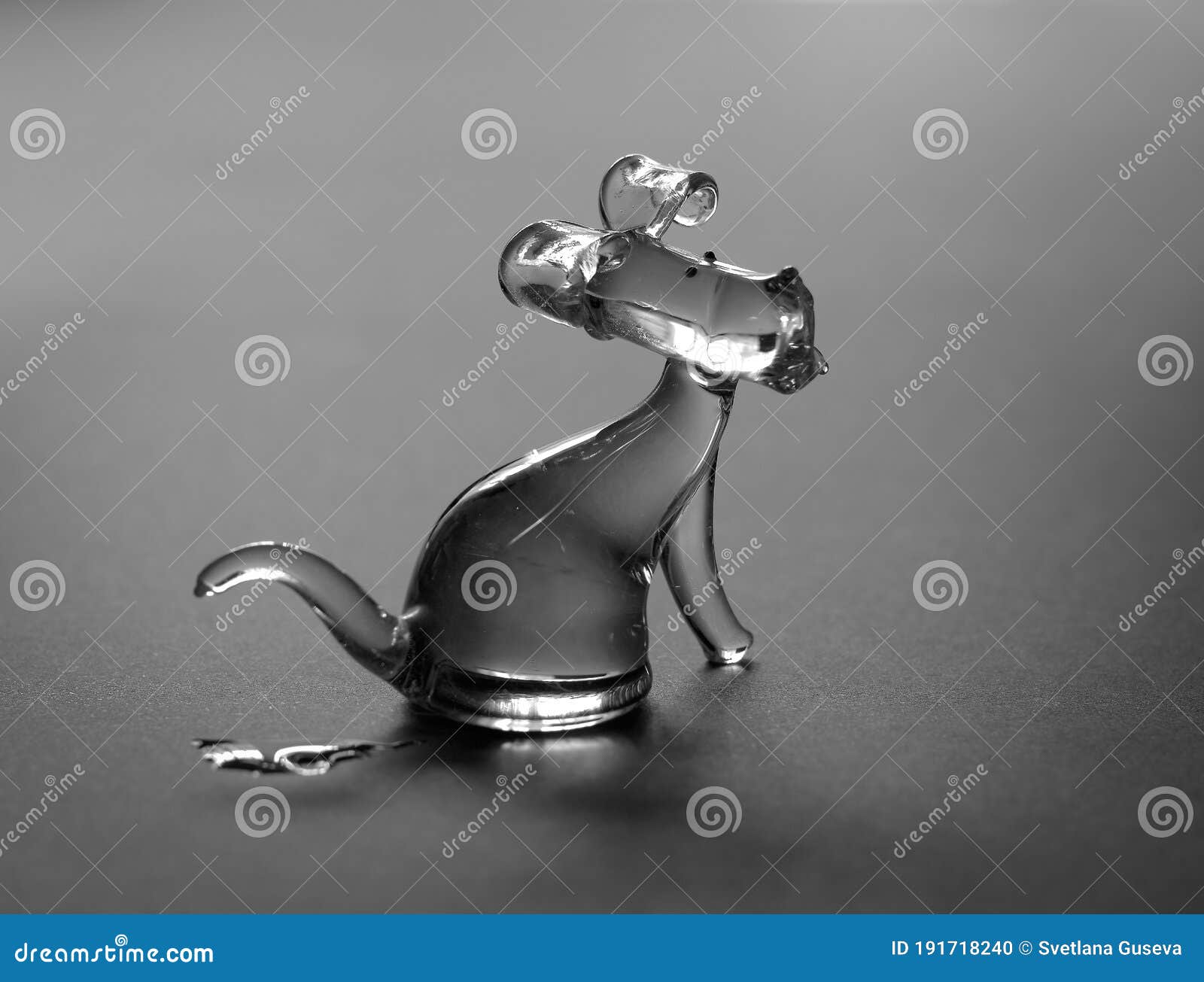 Still Life with a Glass Dog on the Table. Macro Stock Photo - Image of ...