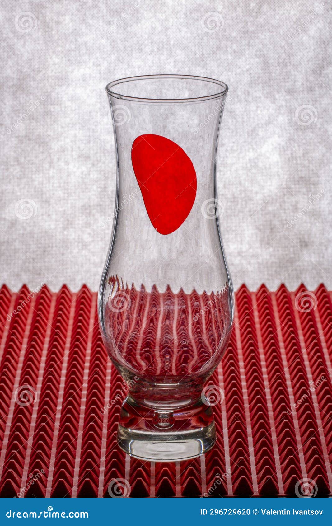 Still Life with Glass Object with Colored Spots on a Reflective Surface ...