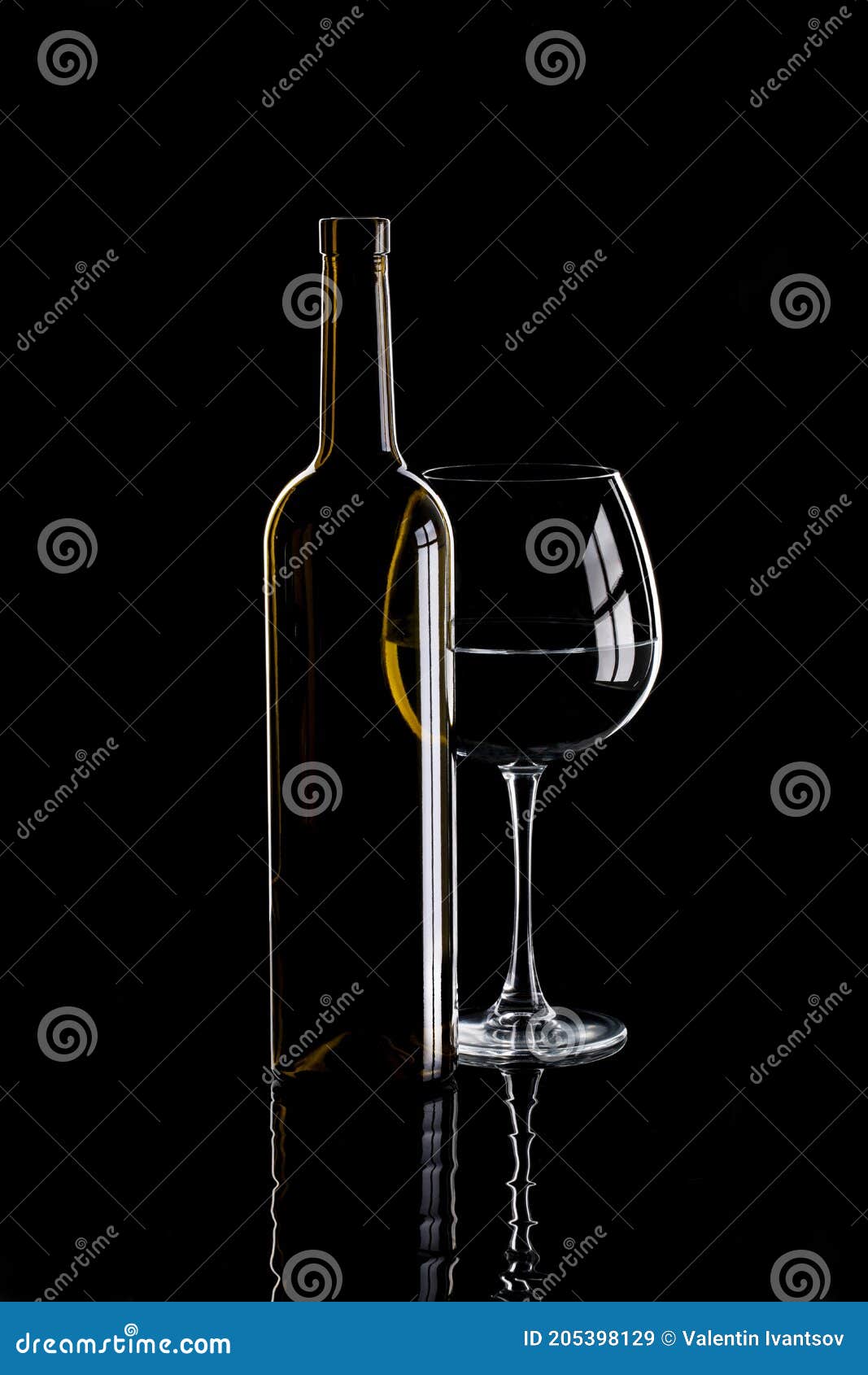 Still Life with Glass Objects on a Black Background Stock Image - Image ...