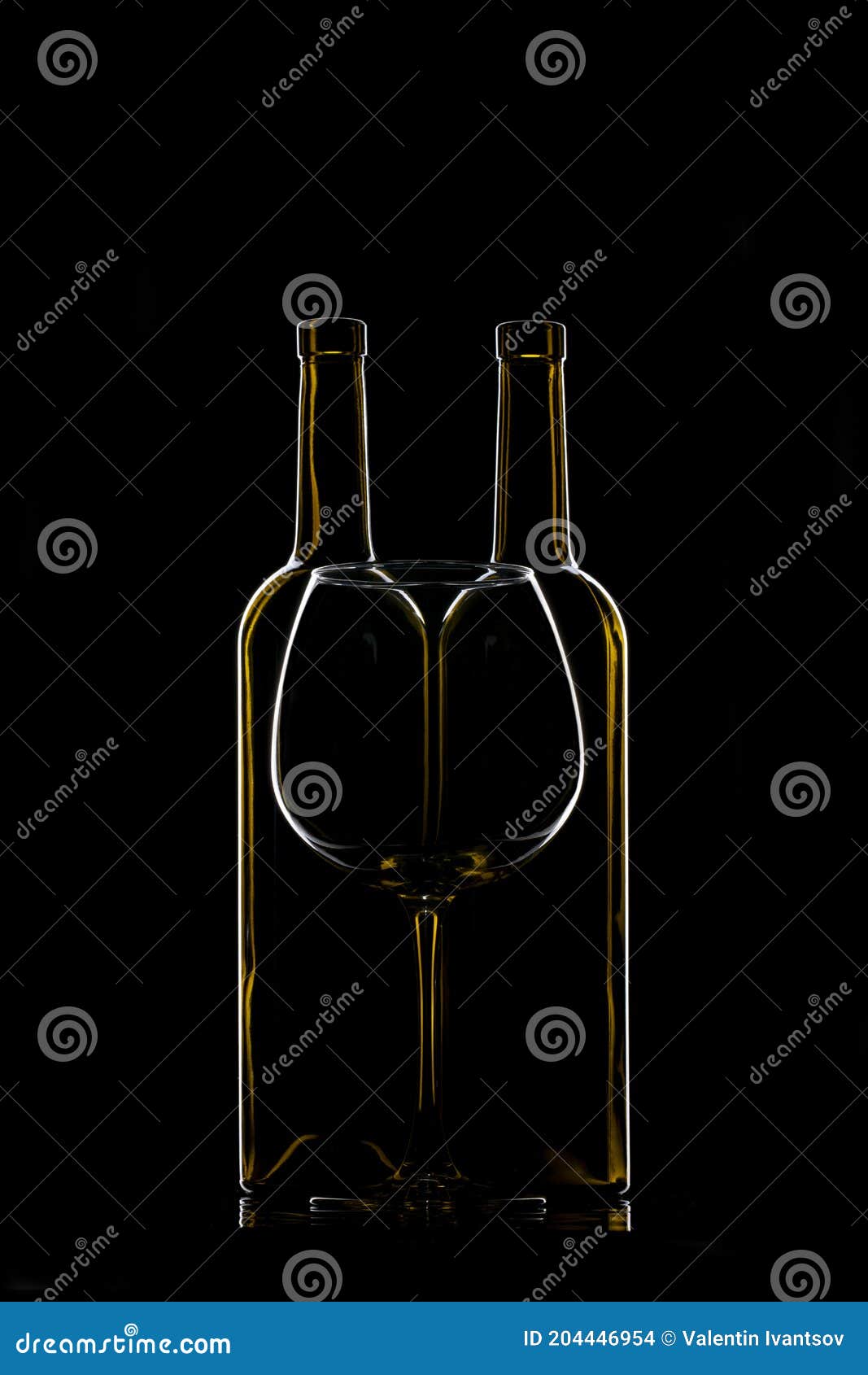 Still Life with Glass Objects on a Black Background Stock Photo - Image ...