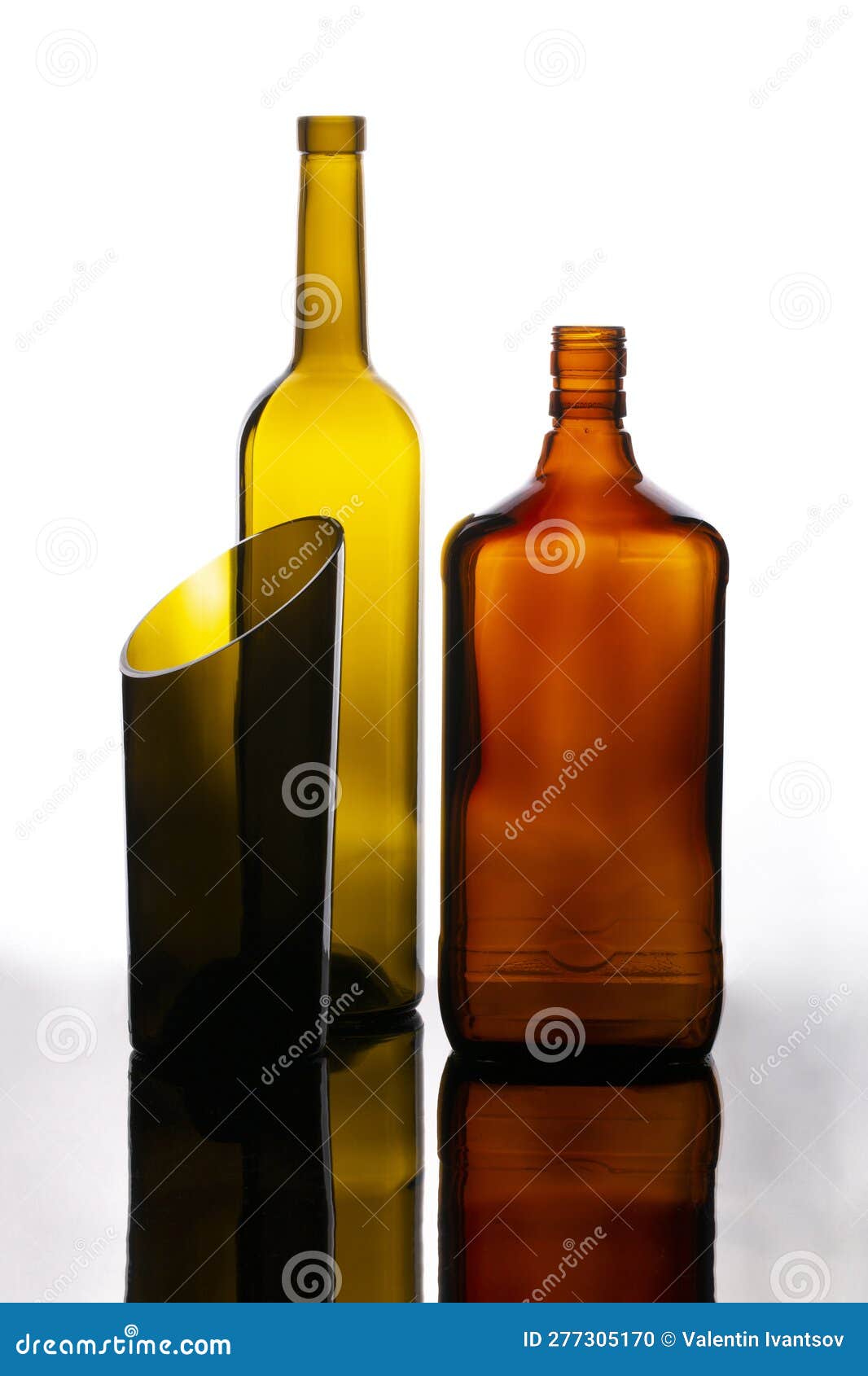 Still Life with Glass Objects on a White Background Stock Photo - Image ...