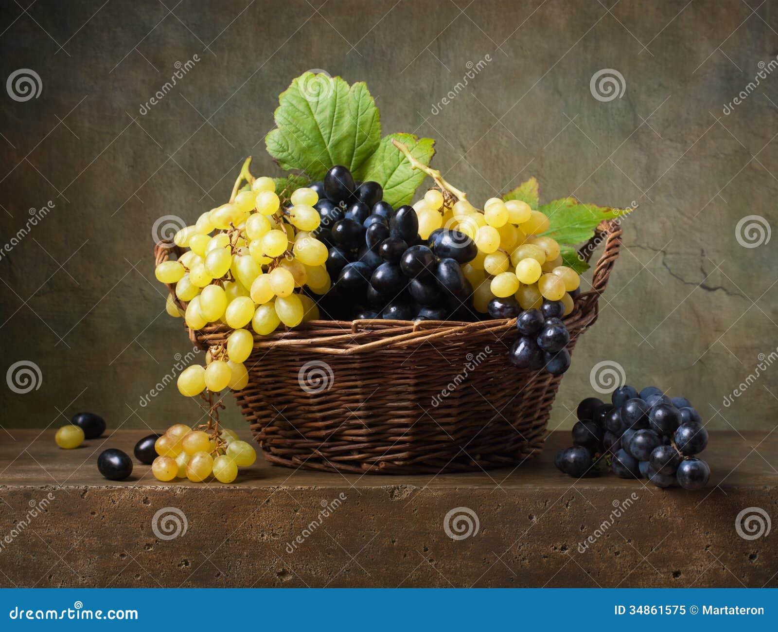 Still life with grapes stock image. Image of brown, grapes - 34861575