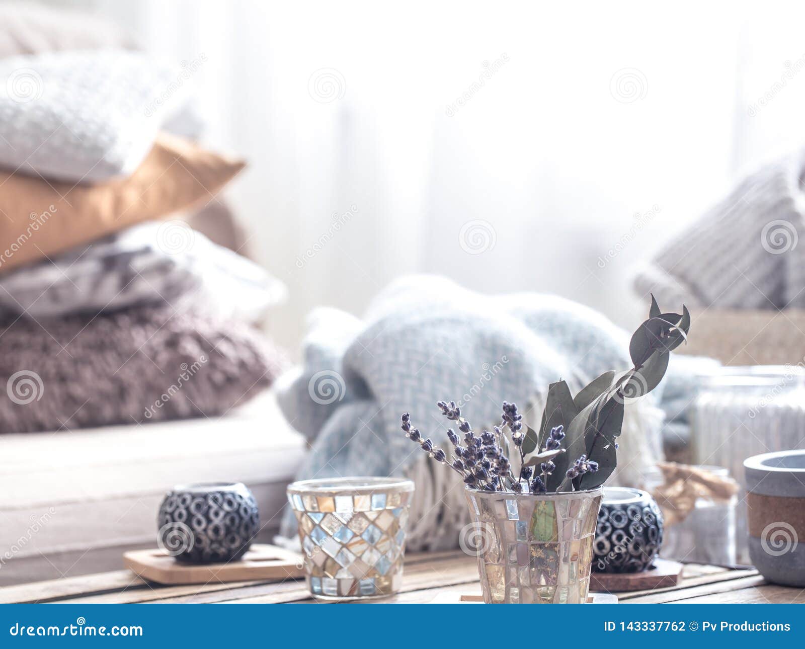 Still Life with Home Decor Elements on the Table Stock Photo - Image of ...