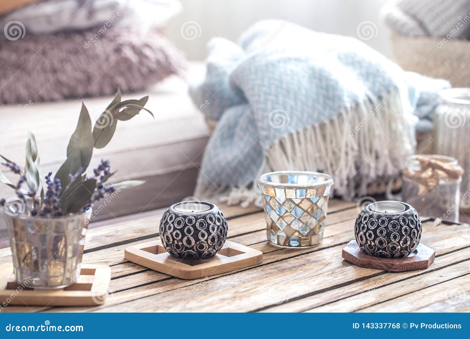 Still Life with Home Decor Elements on the Table Stock Photo - Image of ...