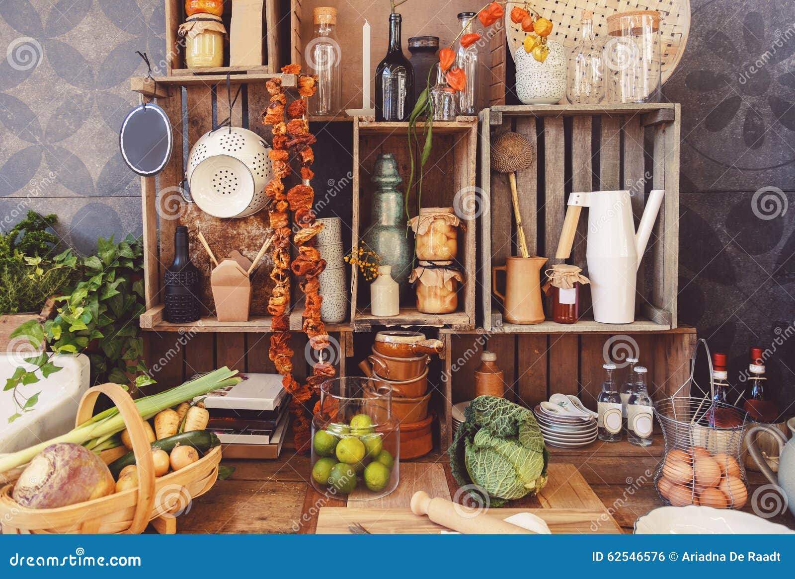 Still Life from Kitchen Objects Stock Photo - Image of retro, wine ...