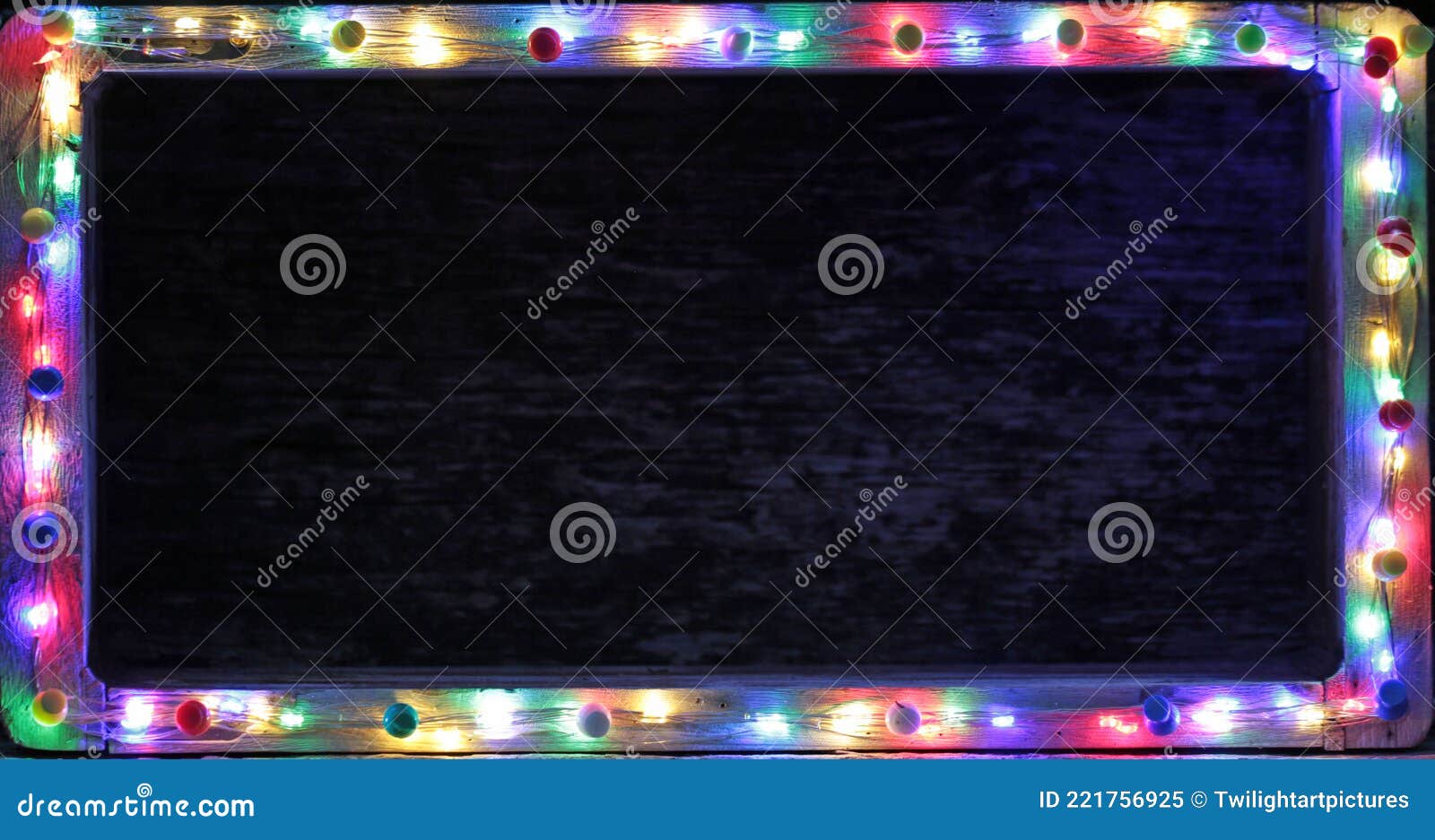 Still Life of a Led Light Frame at Night Stock Image - Image of ...