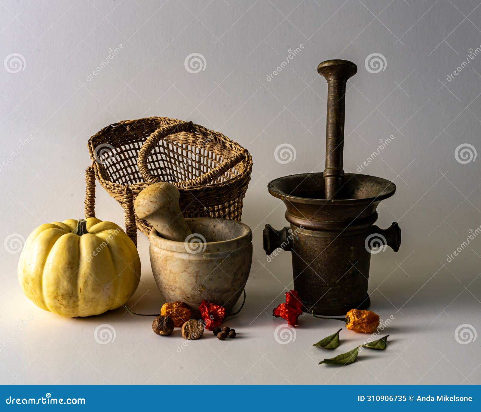 Still Life on a Light Background, Various Objects, Healthy Organic ...