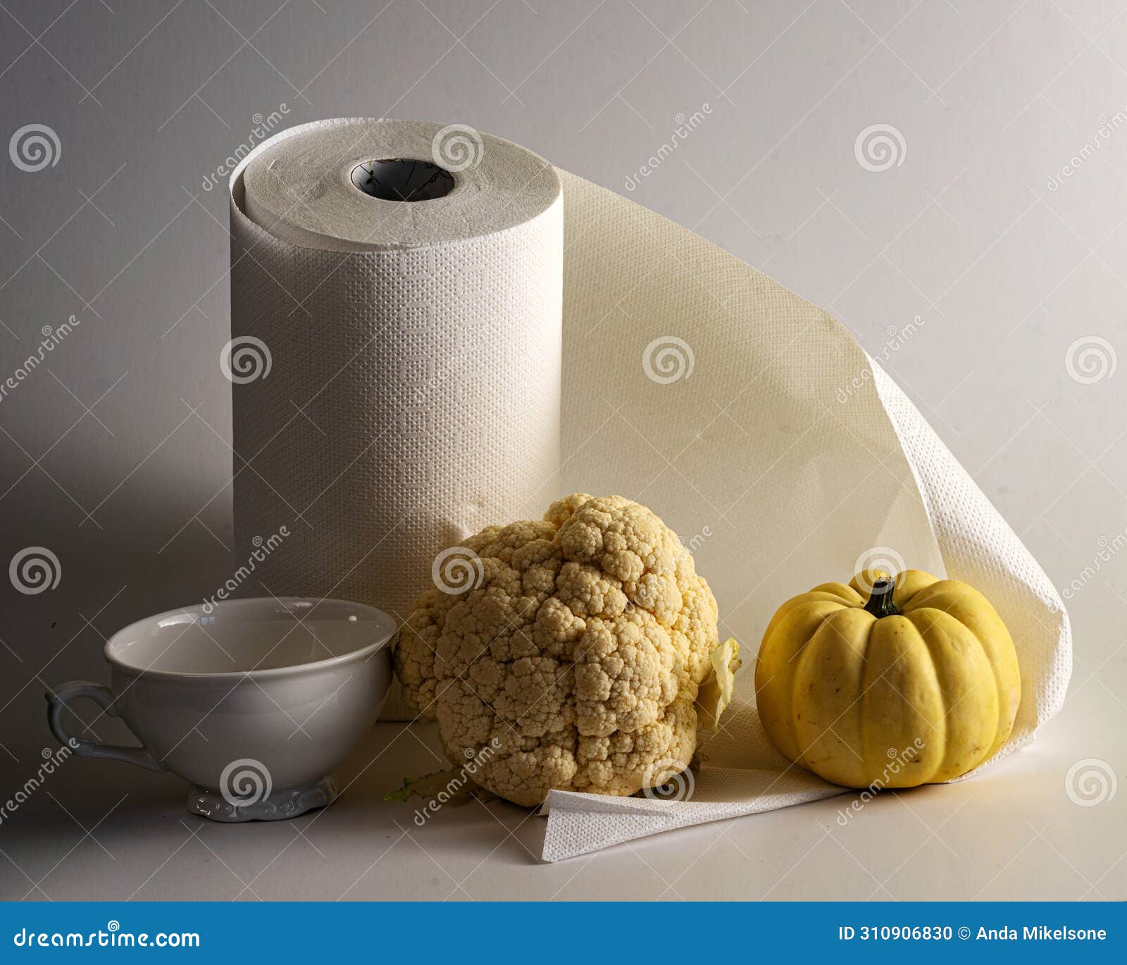 Still Life on a Light Background, Various Objects, Healthy Organic ...