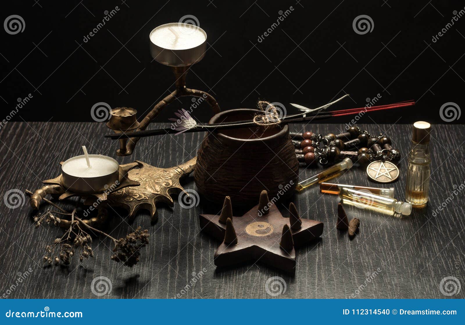 Still Life with Magic Objects, Stock Photo - Image of mystic, crystal ...