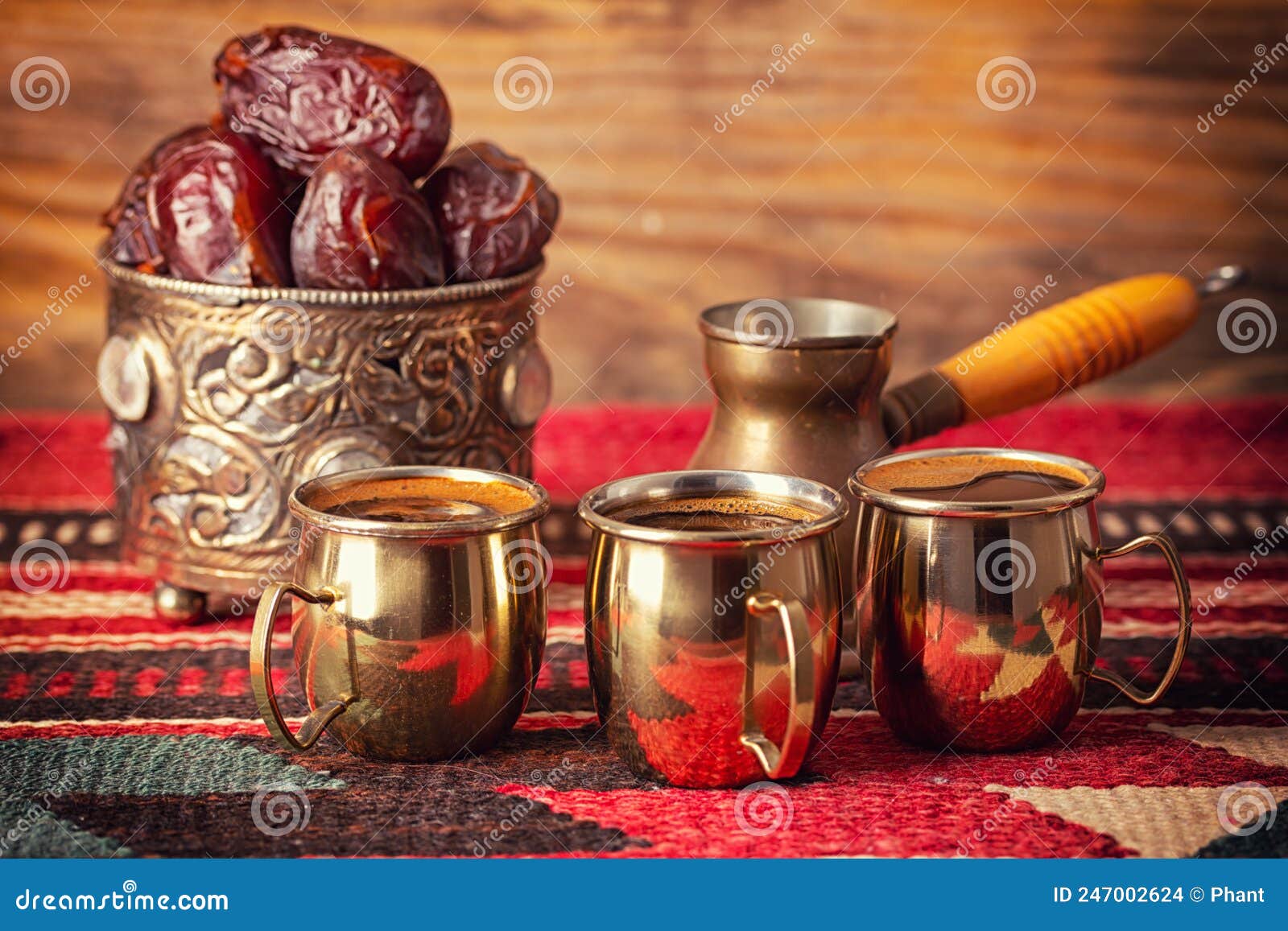 Still Life with a Middle Eastern Coffee Pot, Pitcher, Fruits Stock ...