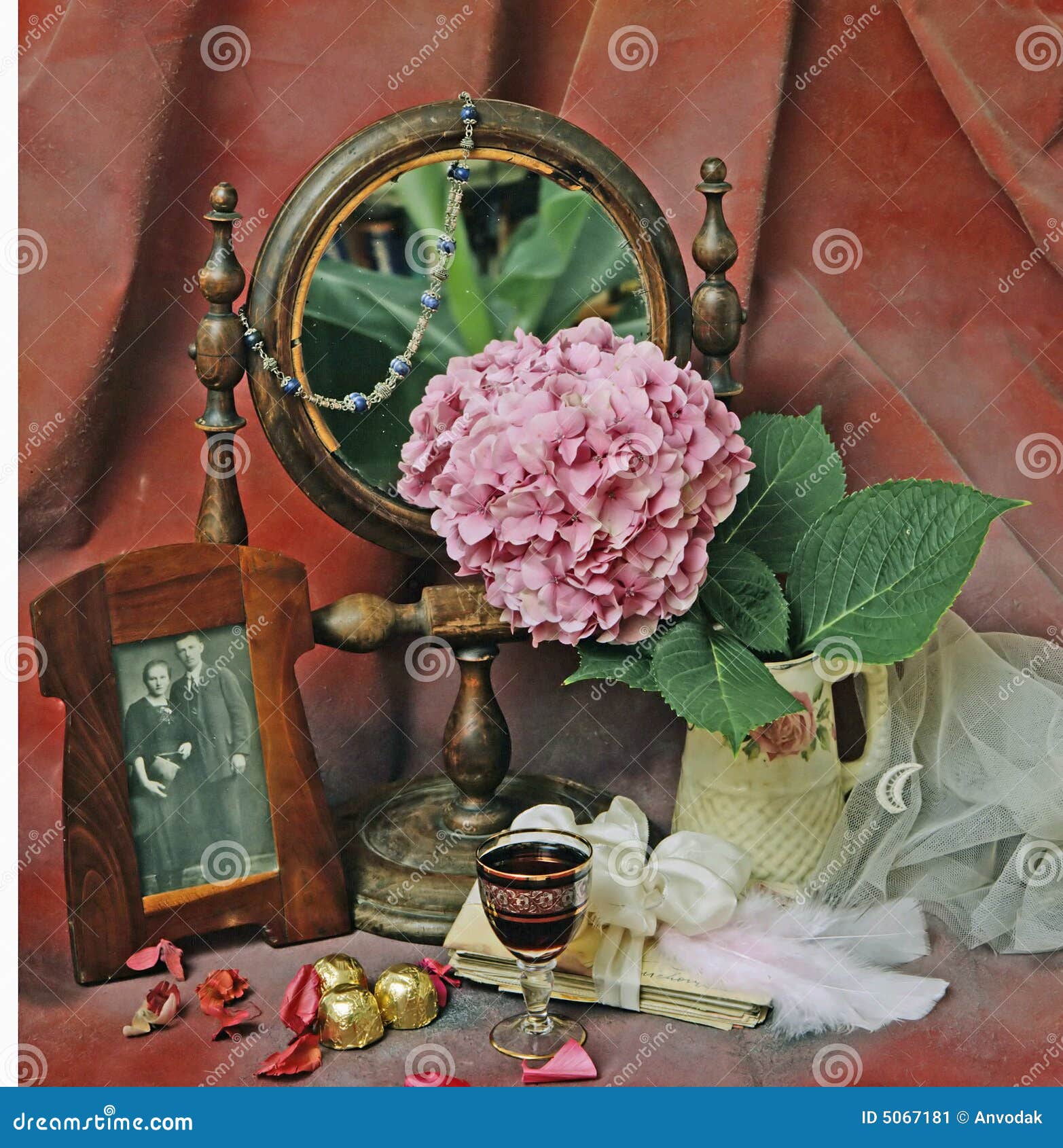 Still-life with mirror stock image. Image of vintage, mood - 5067181