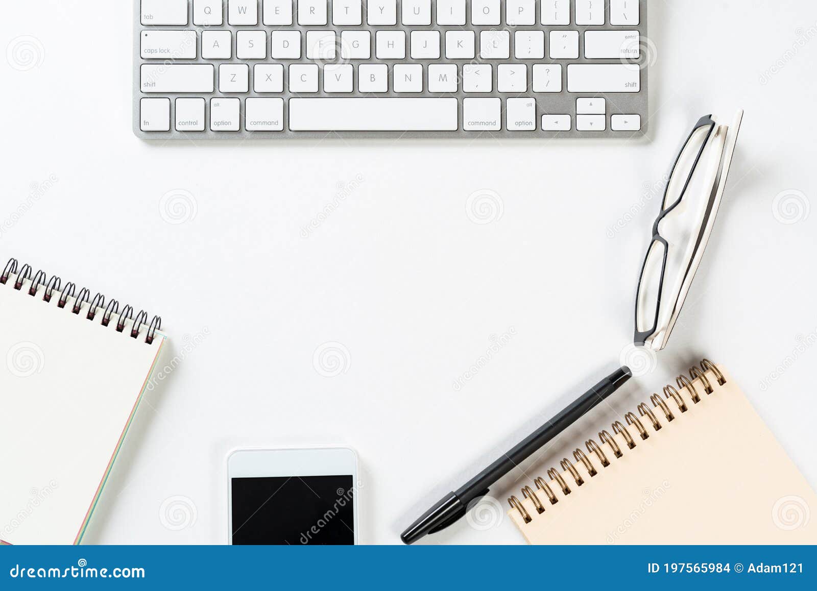 Still Life of Office Workspace with Supplies Stock Photo - Image of ...