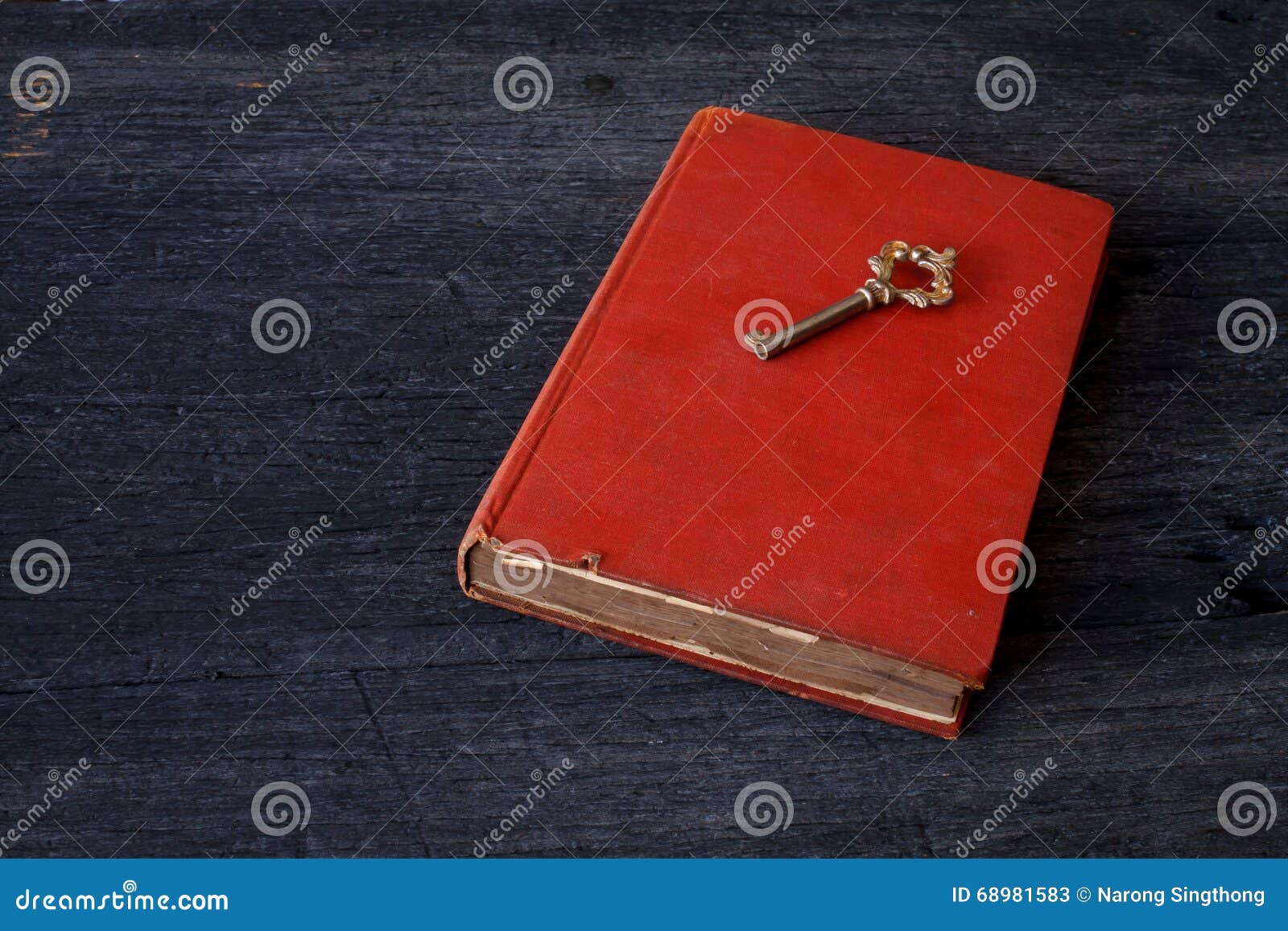 Still Life with Old Book and Key on Wooden Stock Image - Image of ...