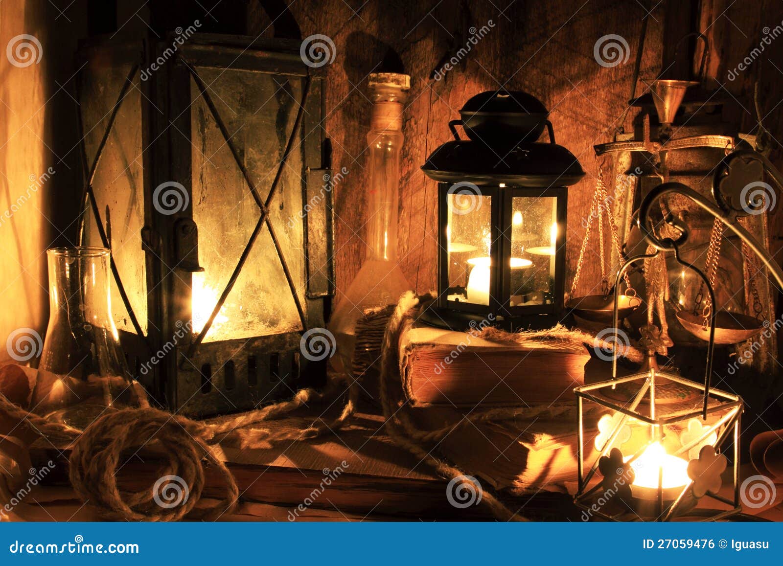 Still life with old things stock photo. Image of lamp - 27059476