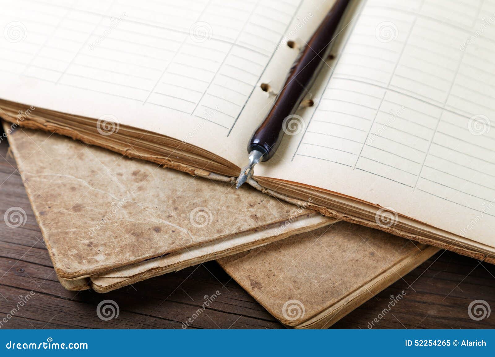 Still-life with Old Writing-books Stock Image - Image of life, empty ...