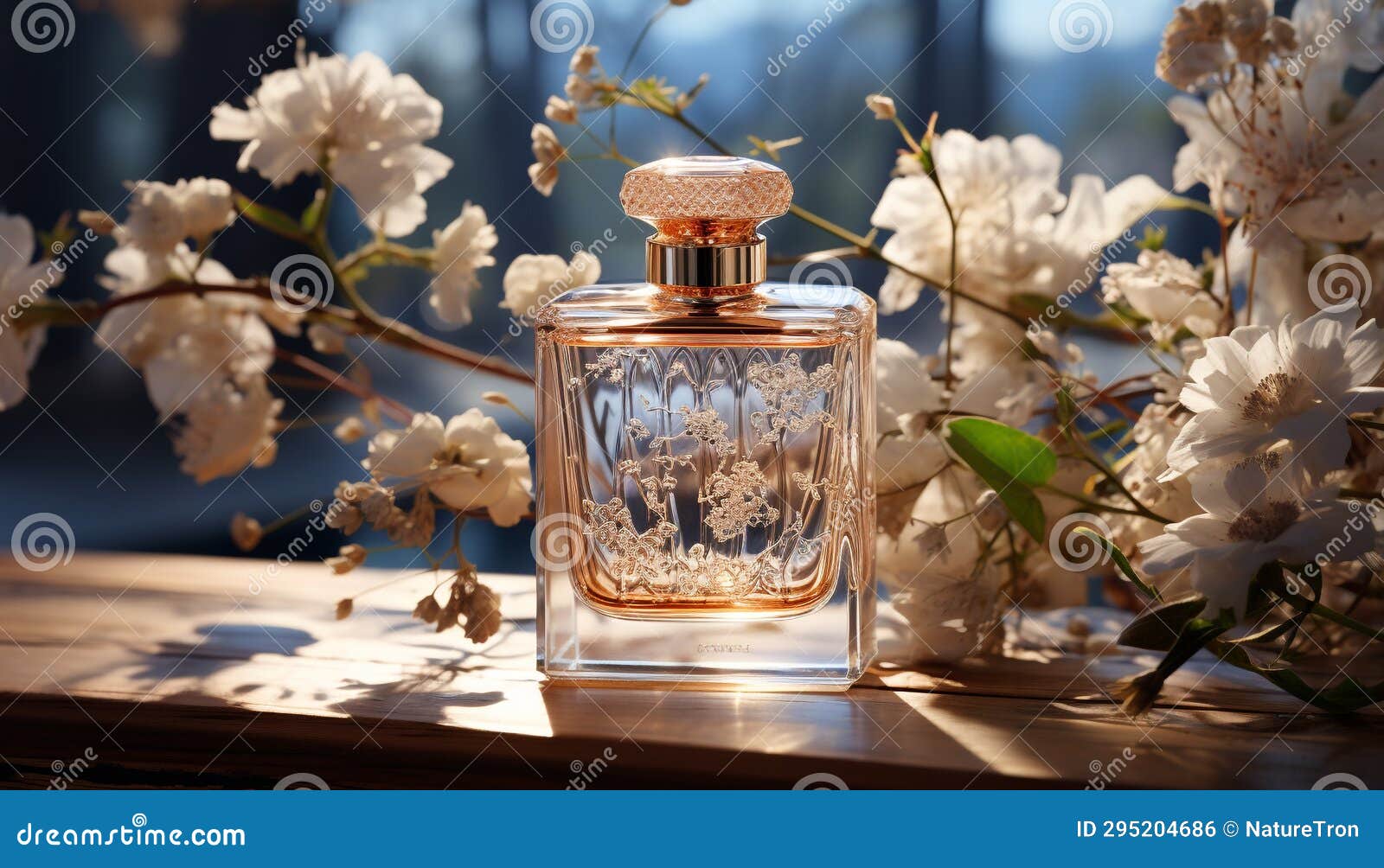 Still Life with Perfume Perfume and Flowers Bottle of Perfume Stock ...