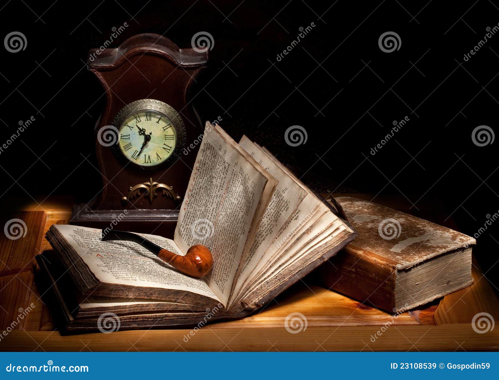 Still Life Pipe and Open Bible Stock Image - Image of life, religion ...