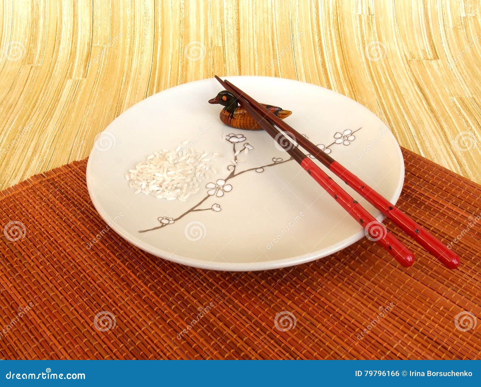 Still Life with a Plate in the Japanese Style Stock Photo - Image of ...