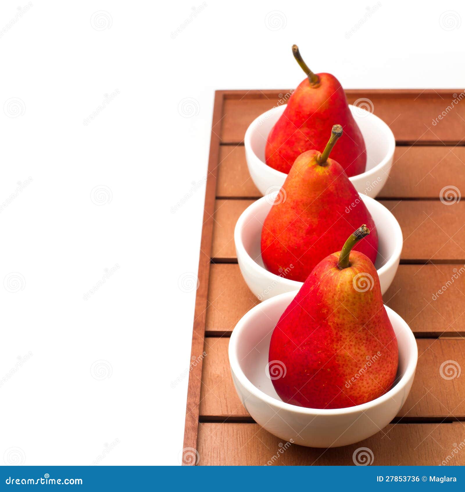 Still Life with Red Pears and White Bowls Stock Photo - Image of layout ...