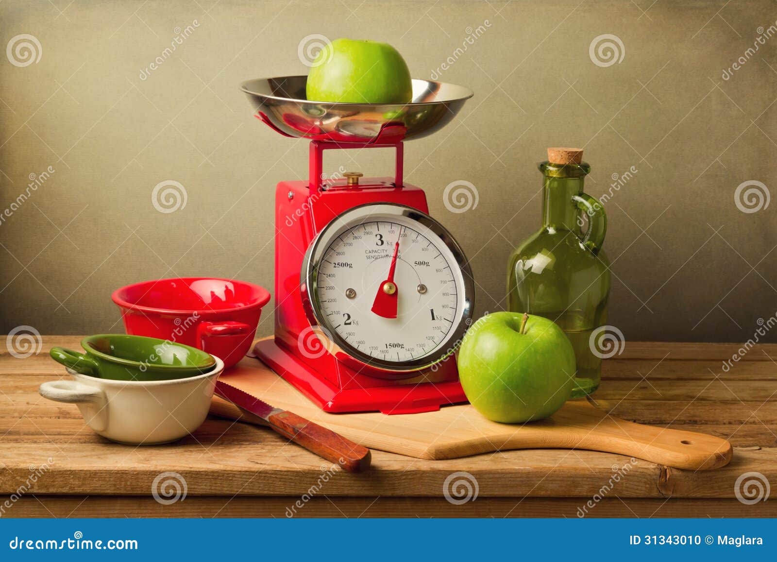 Still Life with Retro Style Scales Stock Photo - Image of measure ...