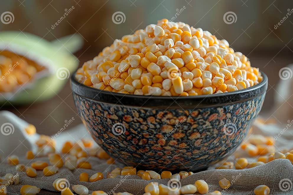 Vibrant Still Life of Corn Kernels Stock Illustration - Illustration of ...