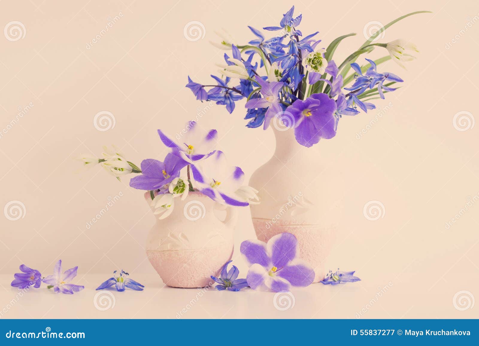Still Life with Spring Flowers Stock Image - Image of decoration ...