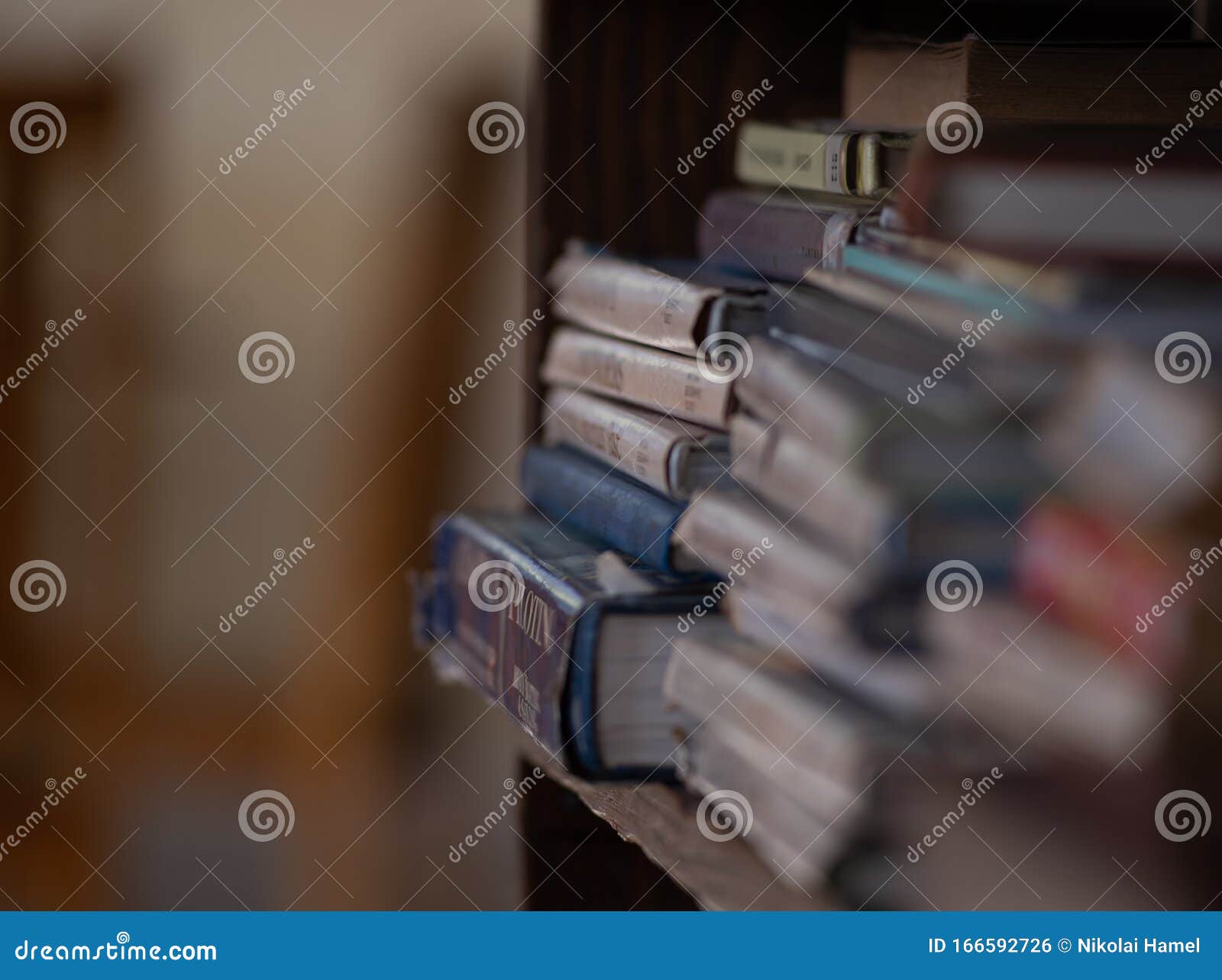 Still Life of a Stack of Books on a Shelf Editorial Photo - Image of ...