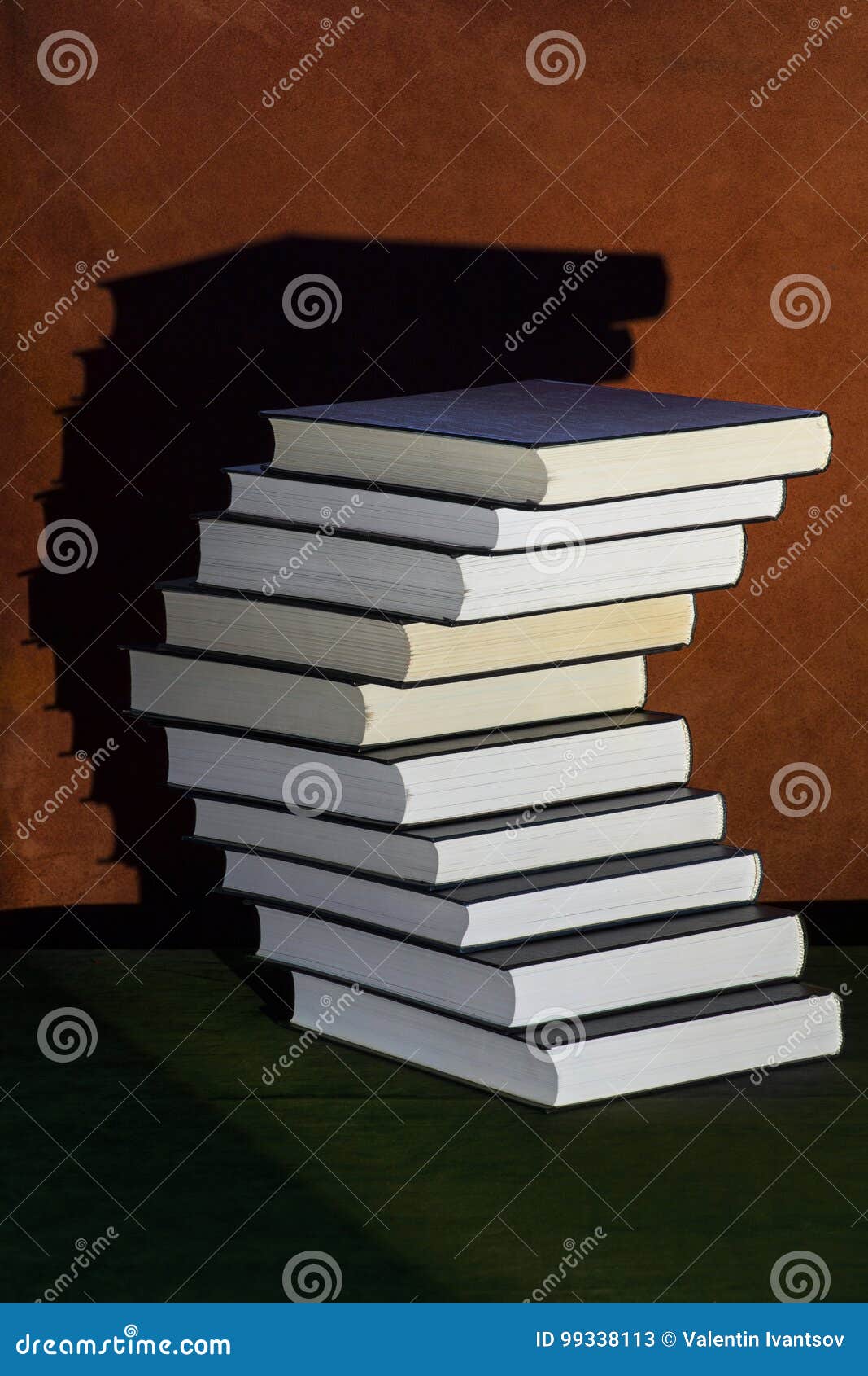 Still Life with a Stack of Folded Books Stock Image - Image of stack ...