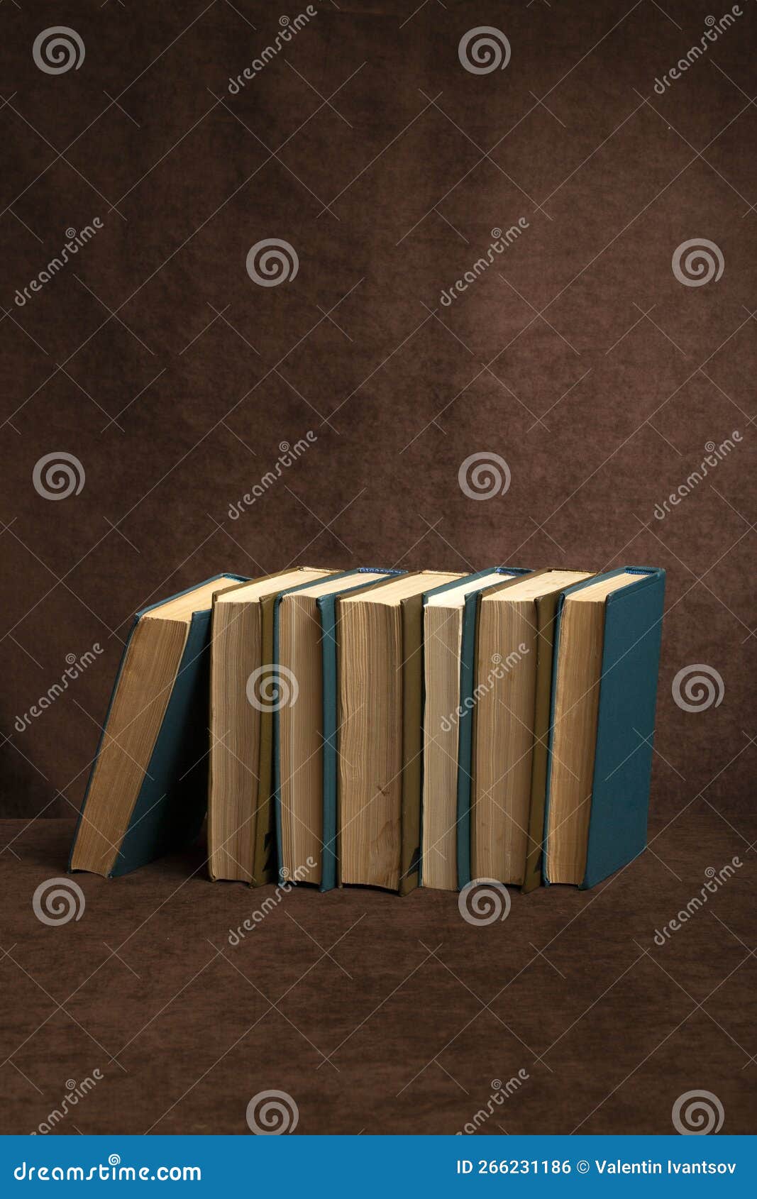 Still Life with a Stack of Old Books on the Table Stock Photo - Image ...