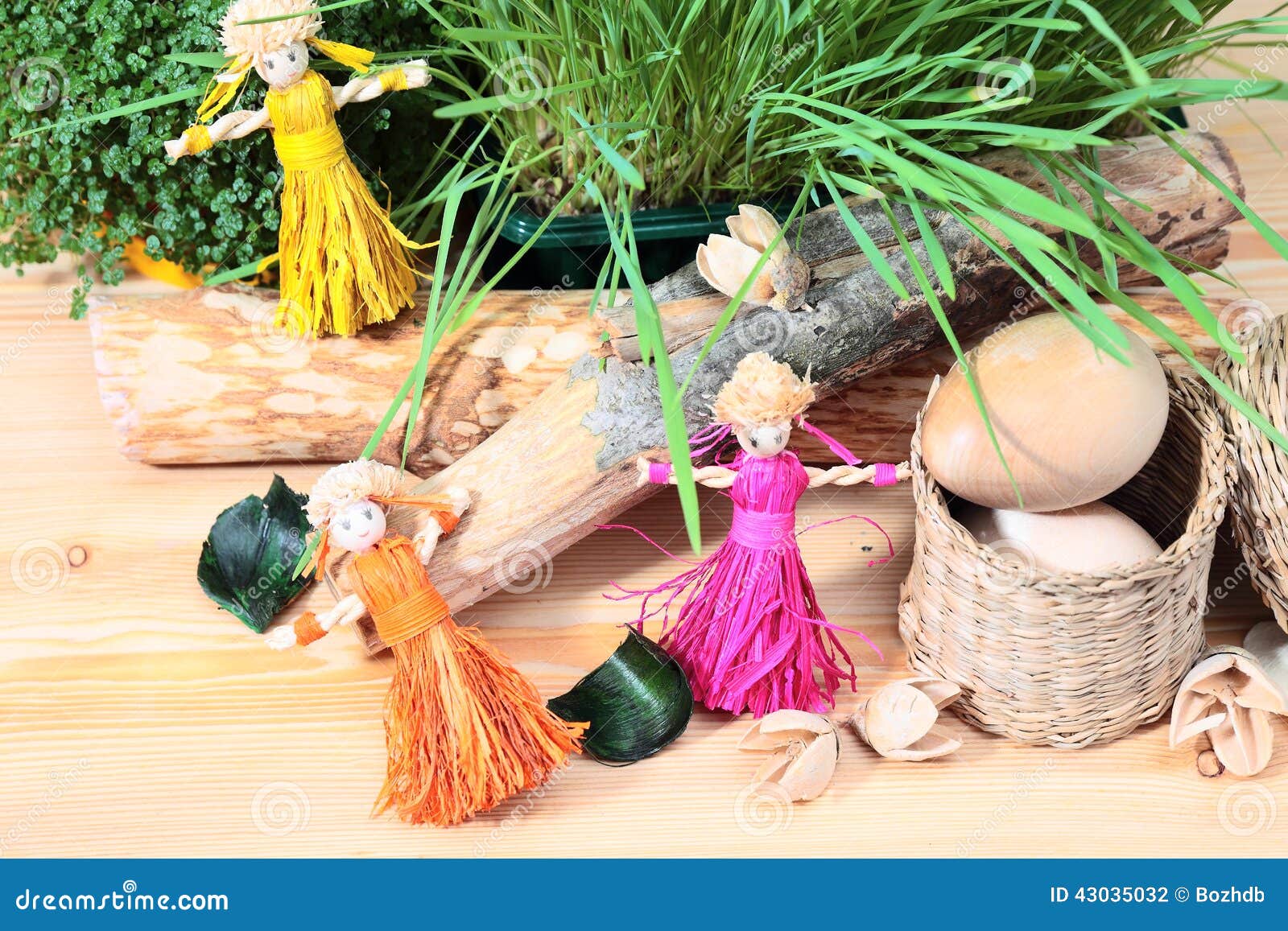 Still-life with Straw Dolls Stock Photo - Image of happy, puppet: 43035032