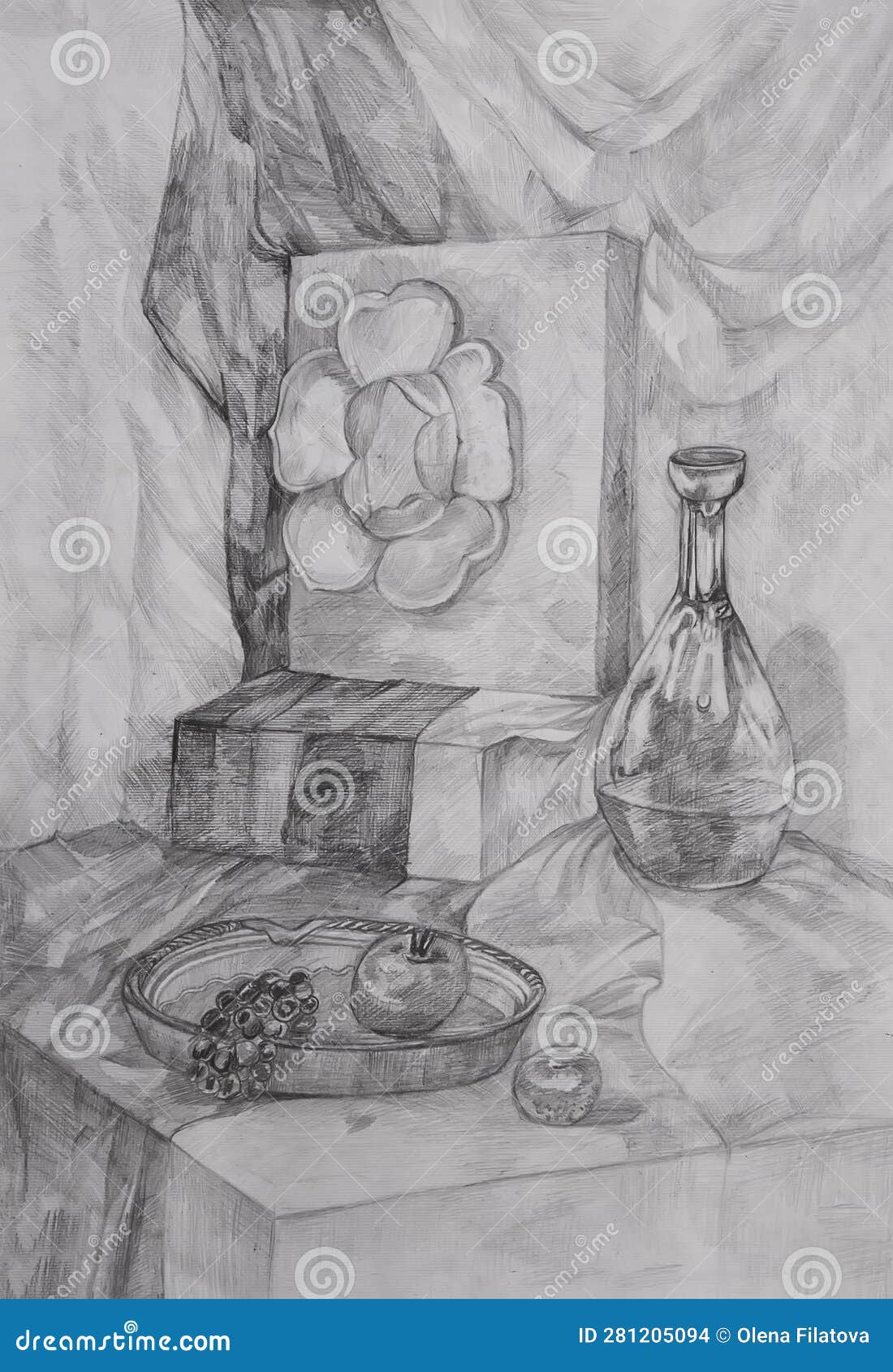 Still life on the table. stock illustration. Illustration of table ...