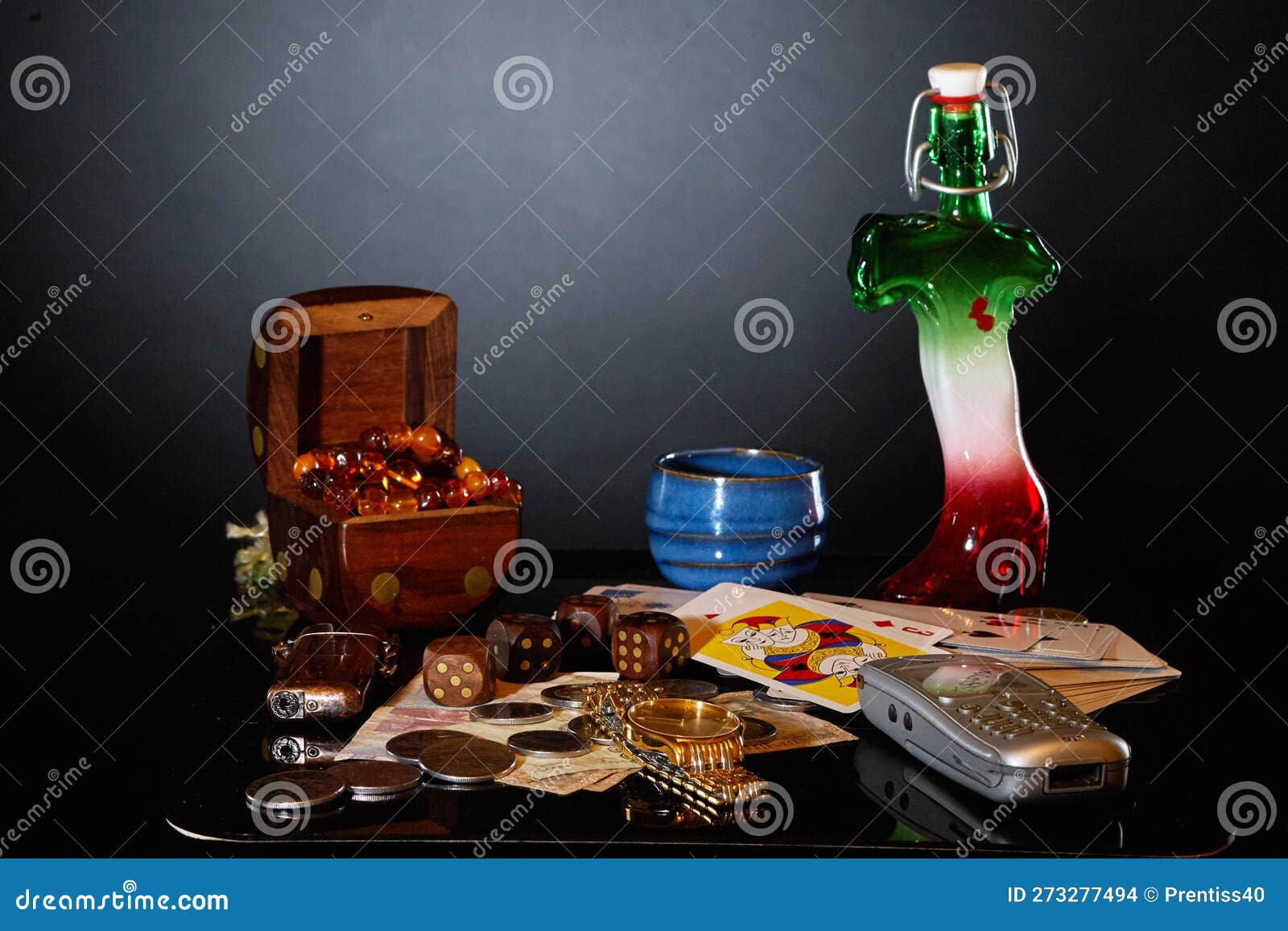 Still Life on the Theme of Gambling Stock Photo - Image of items ...
