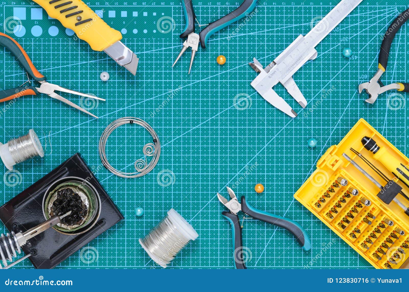 Still life with tools. stock photo. Image of repair - 123830716
