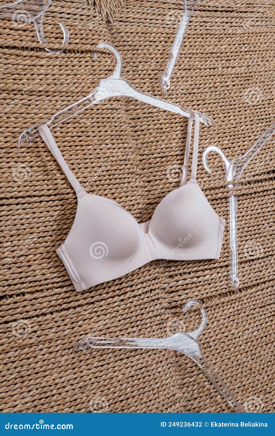 Still Life: Underwear, Bra on Hangers Stock Photo - Image of breast ...