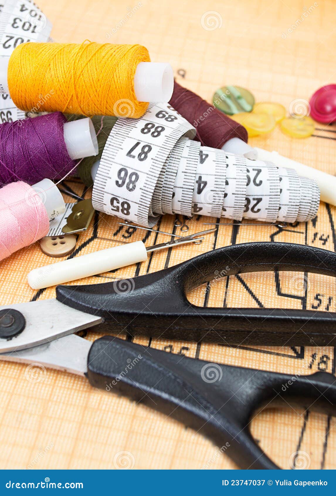 Still Life Various Sewing Accessories Stock Image - Image of thread ...