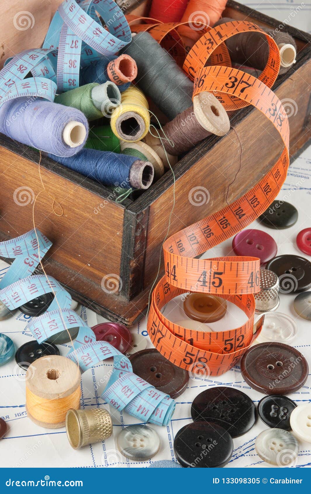Various Sewing Accessories in the Scheme Stock Image - Image of ...