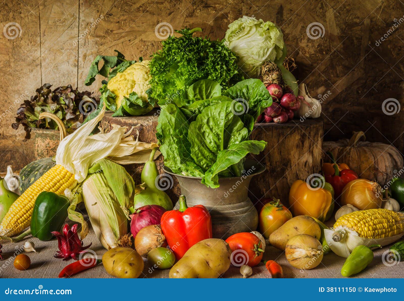 Still Life Vegetables, Herbs and Fruit. Stock Photo - Image of eating ...