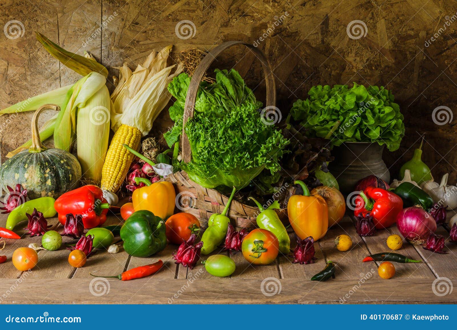 Still Life Vegetables, Herbs and Fruit. Stock Image - Image of autumnal ...