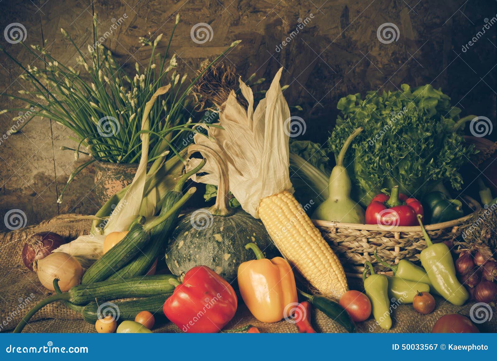 Still Life Vegetables, Herbs and Fruit. Stock Image - Image of autumnal ...