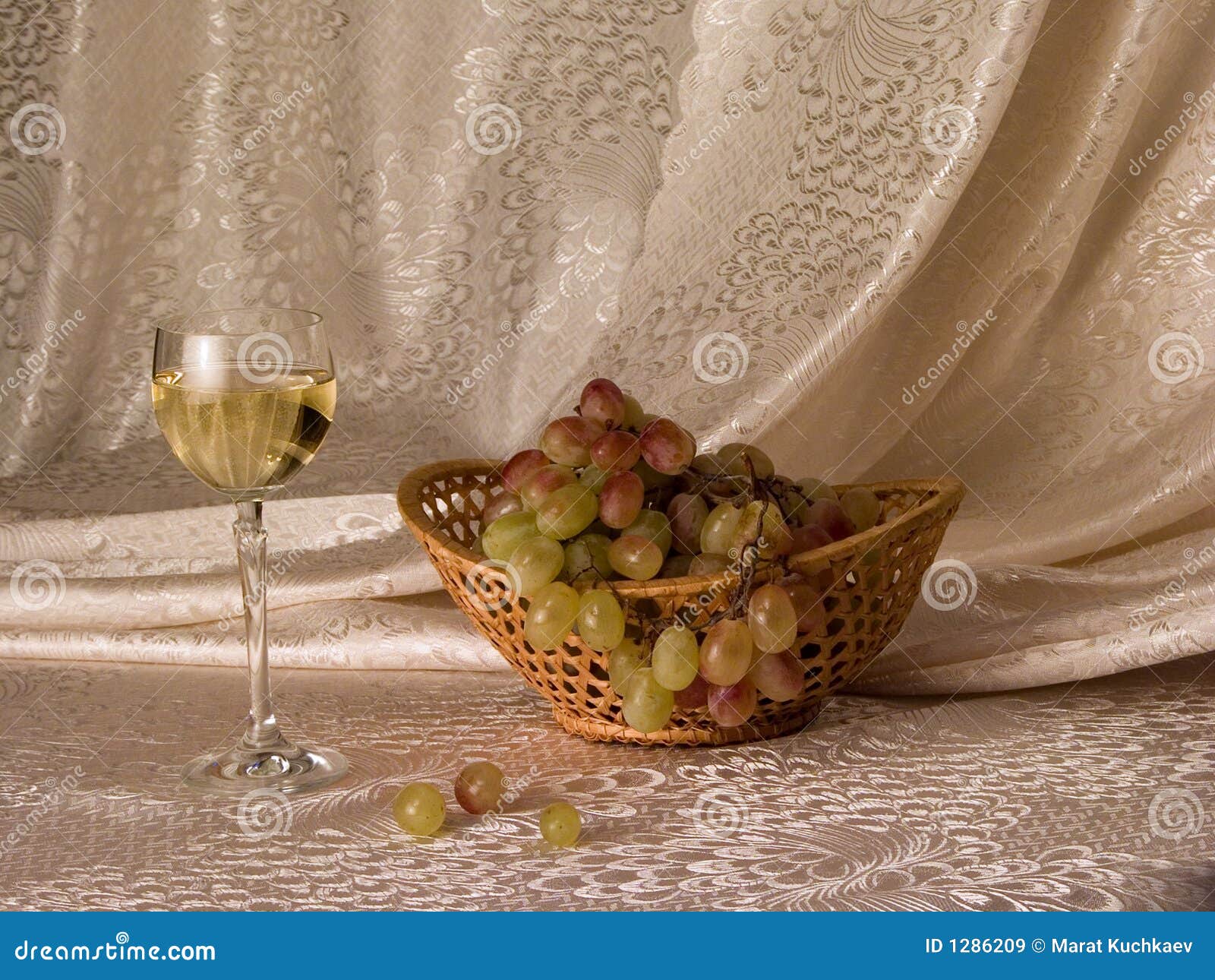 Still Life With A Wine Glass Stock Image Image Of Fruit Aroma 1286209