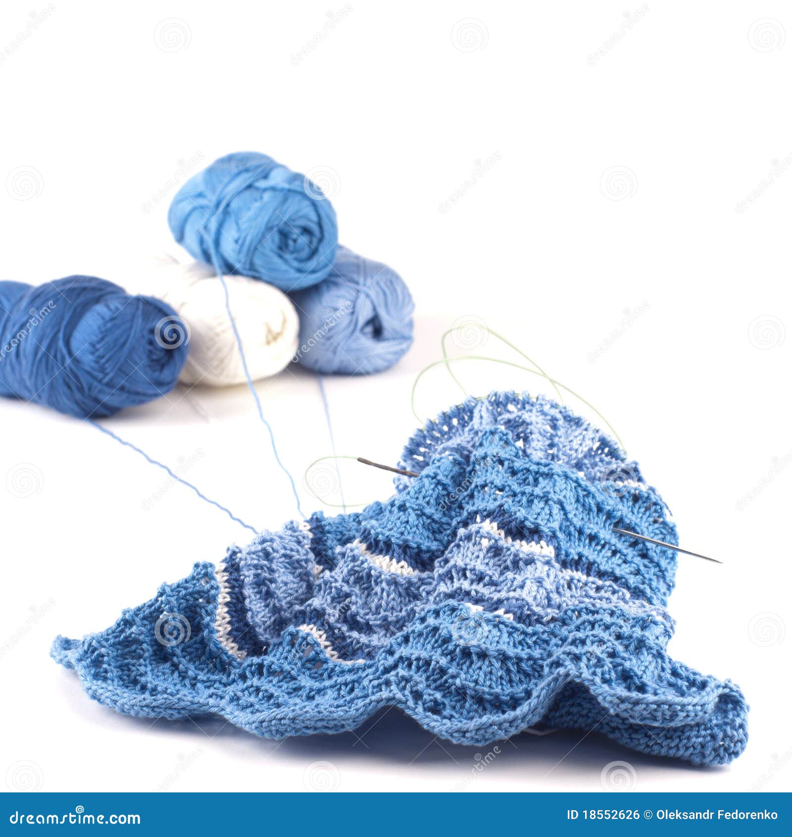 Still-life with a yarn stock photo. Image of spokes, fluffy - 18552626