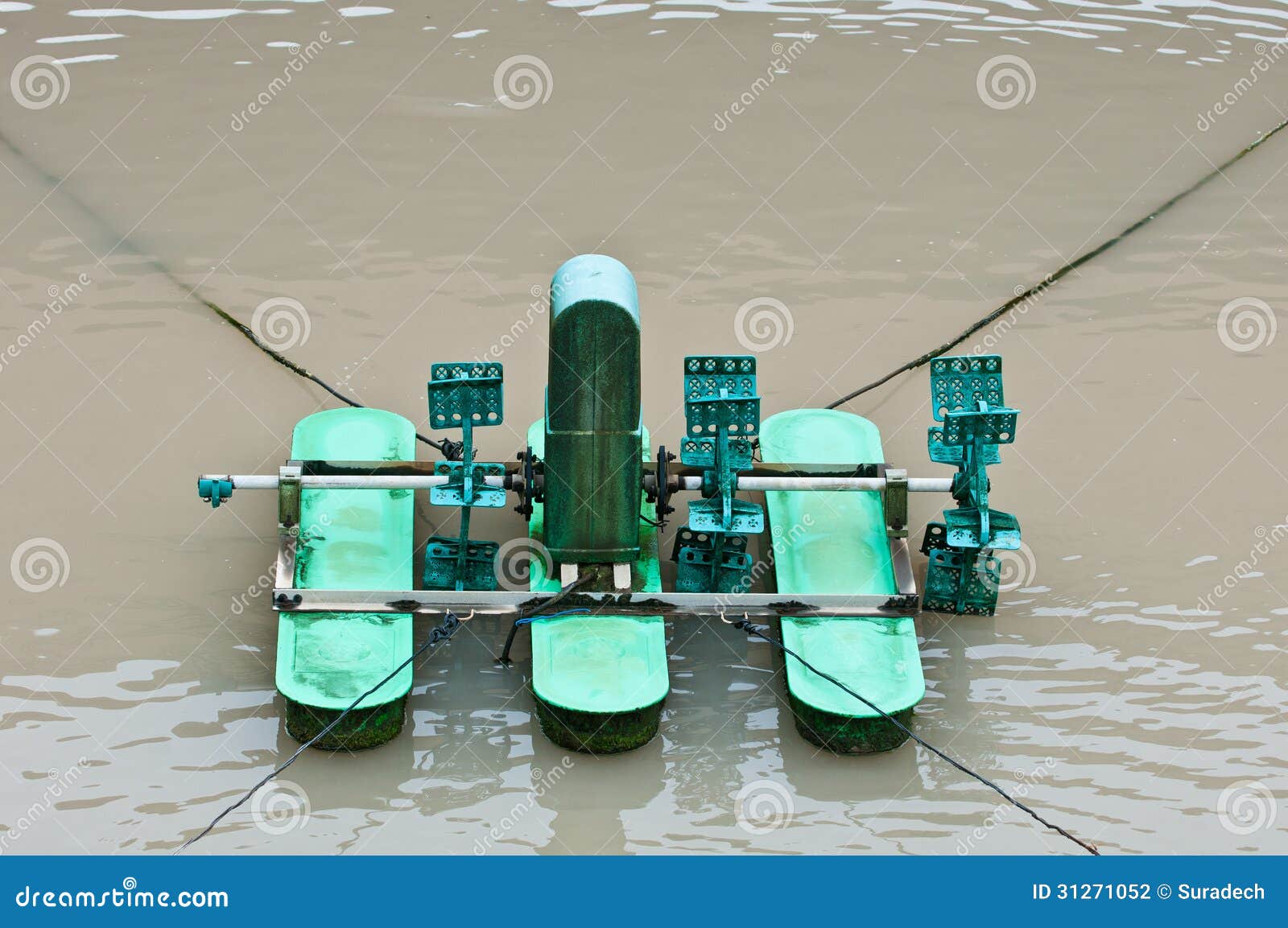 Still Sewage Water Spin Machine Stock Photo - Image of sewage, pond ...