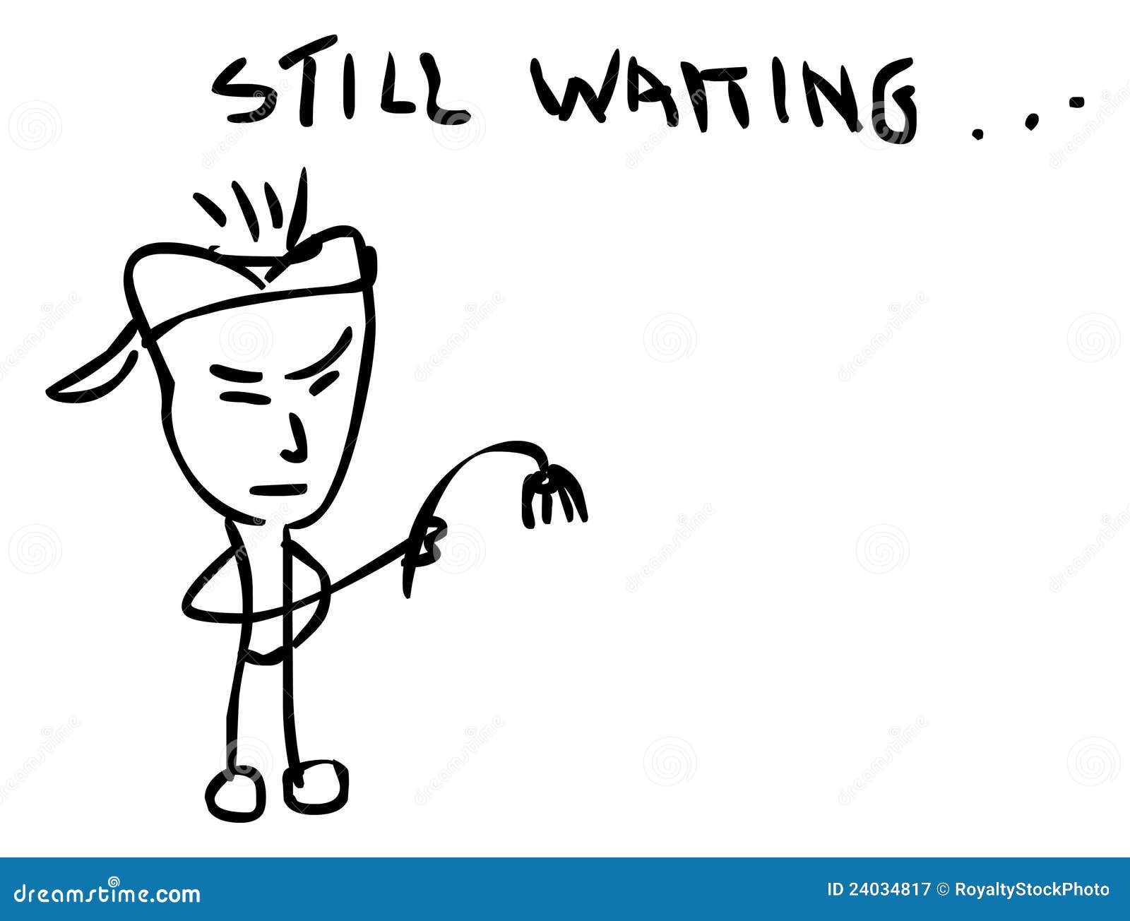 Still waiting stock illustration. Illustration of action - 24034817