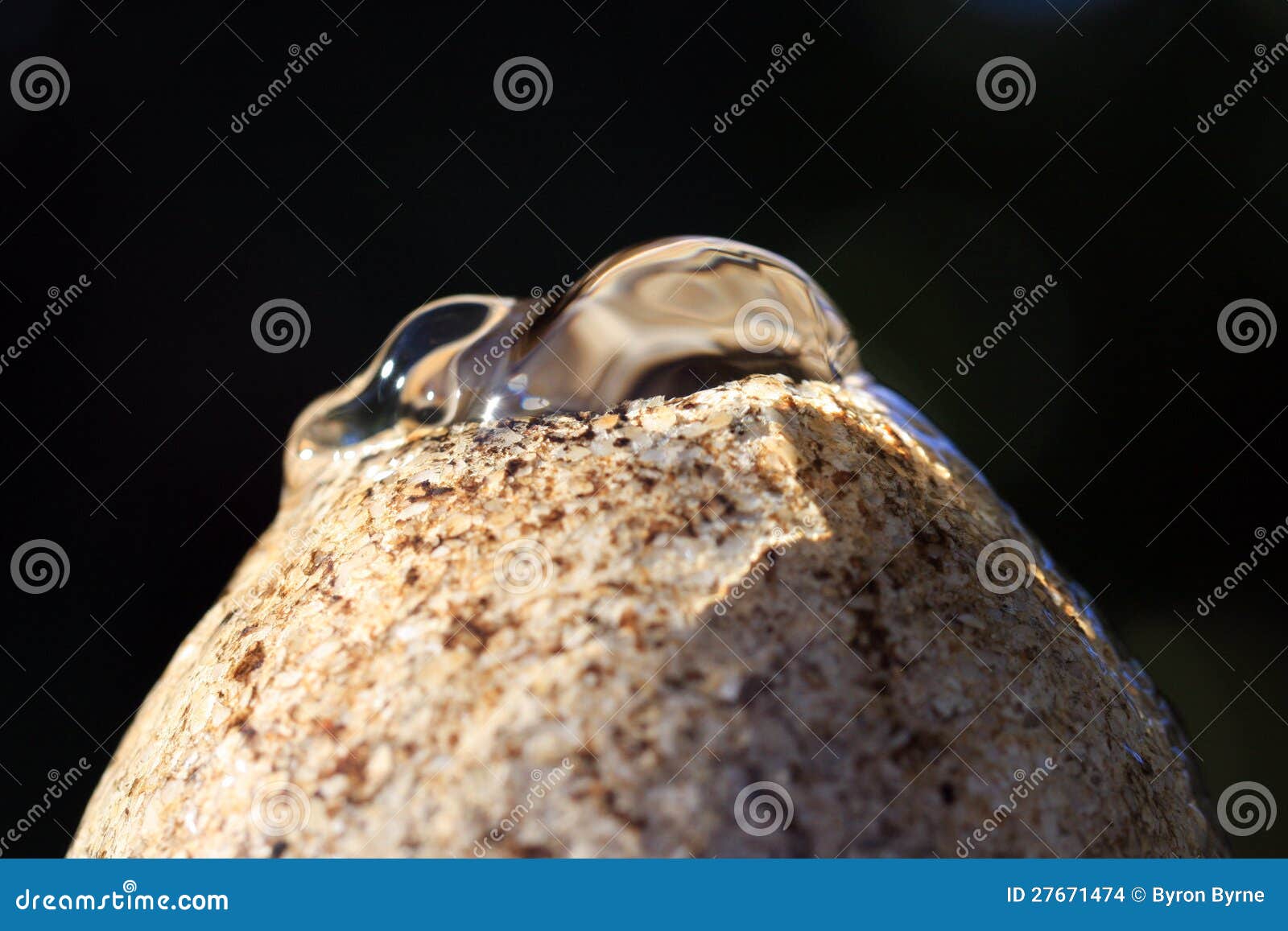 Flowing Spring Water through Stone Stock Photo - Image of refreshing ...