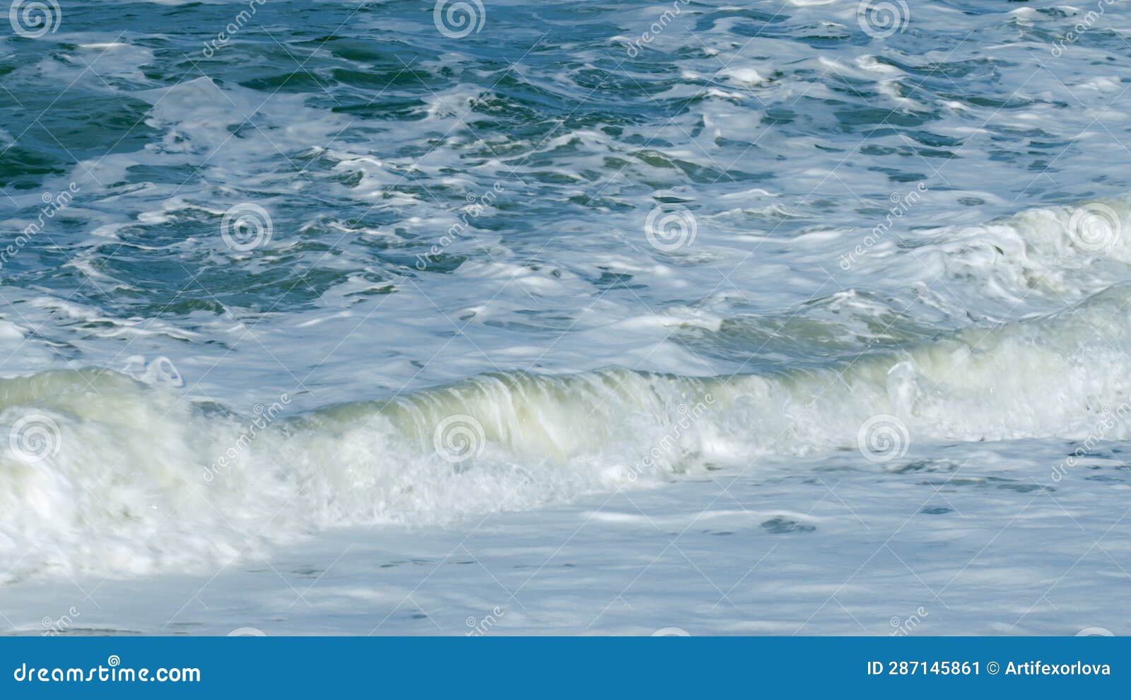 Waves Breaking on the Beach of Pebbles Surf on the Beach. Waves Washing ...
