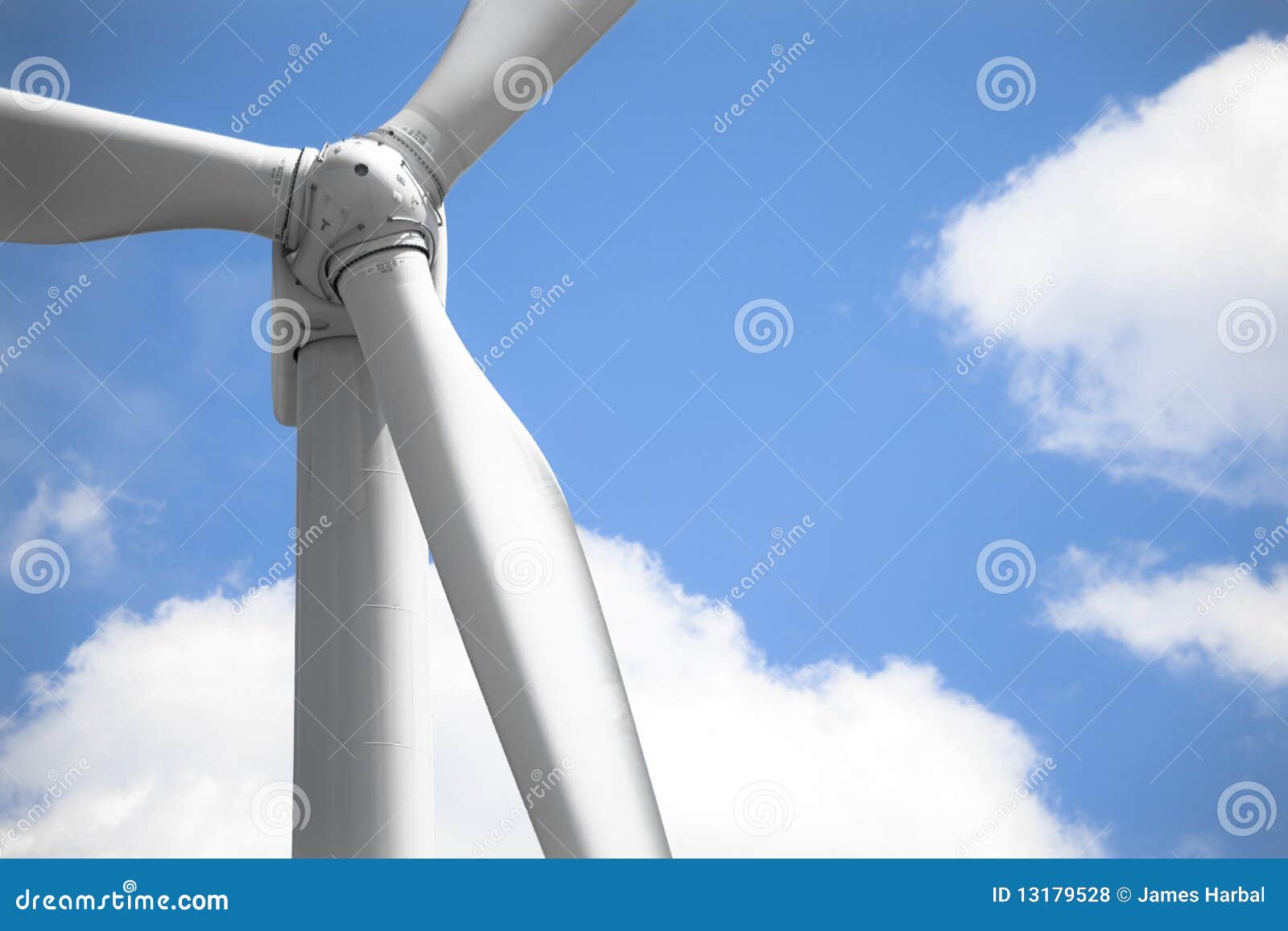 Still Windmill Front Closeup Stock Photo - Image of turbine, clouds ...